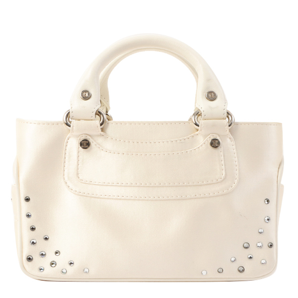 Celine | Bags | Celine Satin Rhinestone Mini Boogie White | Poshmark